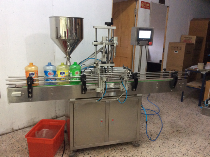 3600Bottles/H Automatic Pastry Filling Machine 4 Head Linear Type